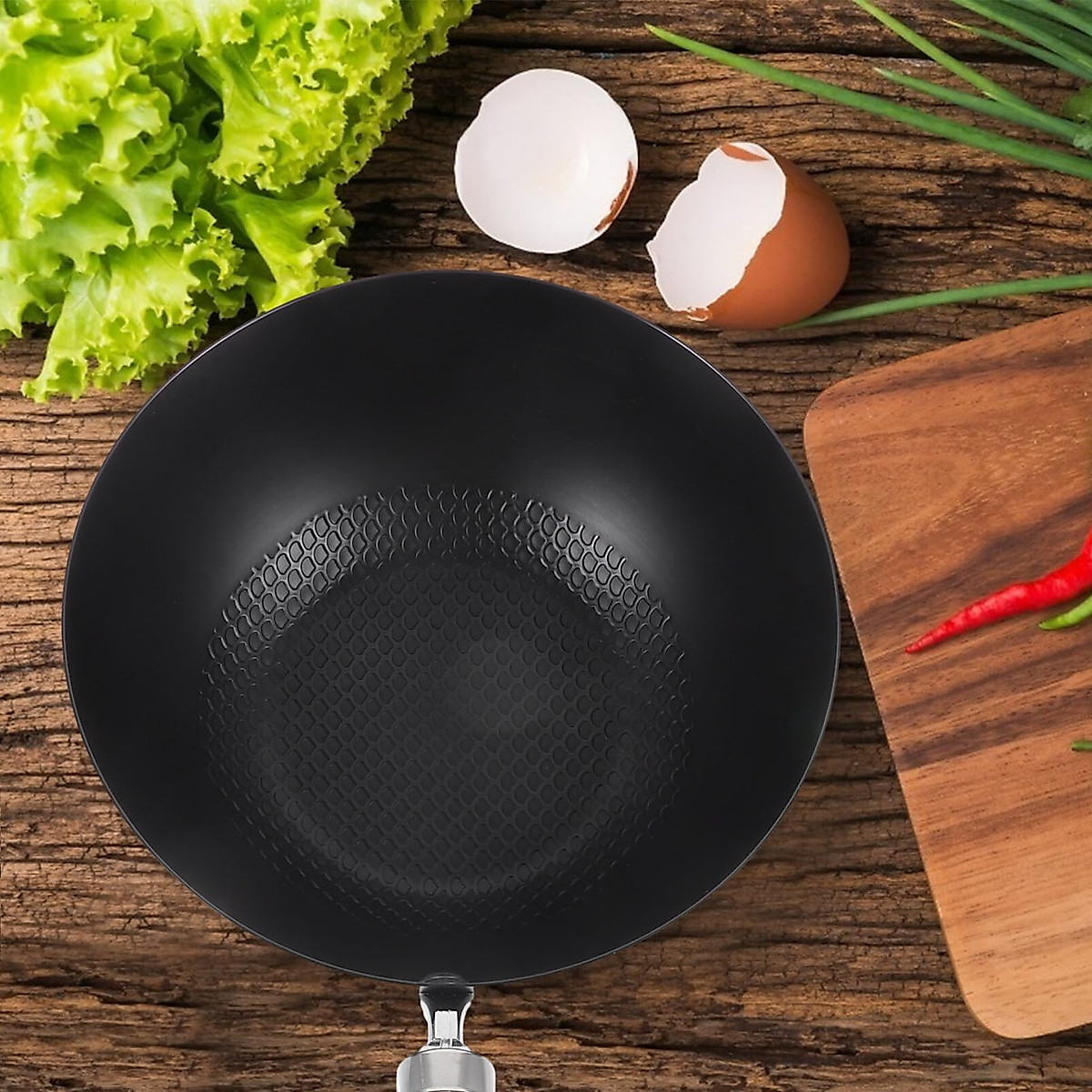 Mini Japanese Cast Iron Frying Pan - 20cm Non-Coated Flat Bottom Stir Fry Pan for Home Cooking, Perfect for Single Serving Meals on Induction, Gas, and Electric Stoves