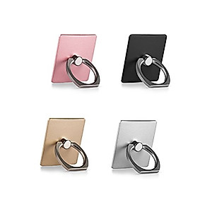 ZYluoke Cell Phone Holder,Universal Smartphone Flower Shape Ring Grip Finger Ring Kickstand Car Mounts with 360 Rotation for All The Phones, Tablet Computer (Square)