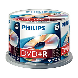 Philips DVD+R x 50-4.7 GB - storage media (T45314) Category: DVD Media