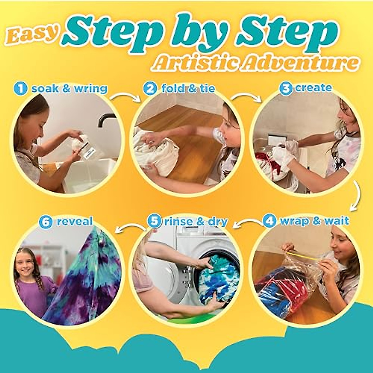 Bean Bag Chair Cover with Tie Dye Kit & Liner Bag - 3FT Bean Bag Chair Cover - Bean Bag Covers Only - Bean Bag Storage - Empty Bean Bag - Bean Bag Chair No Filler - Washable