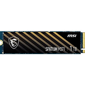 MSI SPATIUM M371 NVMe M.2 1TB Internal SSD PCIe Gen3 NVMe 3D NAND (SPATIUM M371 NVMe M.2 1TB)
