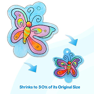 Mocoosy Shrink Plastic Kit for Shrinky Dinks, 148PCS Heat Shrinky Art Sheets for Kids, Clear Frosted Shrink Paper Include Shrinkable Films & DIY Keychain Earring Making Accessories Craft Activity Set