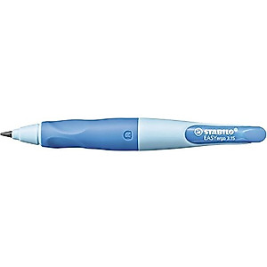 Handwriting Pencil - STABILO EASYergo 3.15 - Right Handed - Light Blue/Dark Blue + Sharpener
