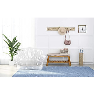 HEYOH Inflatable Chair, Transparent Clear Blow Sofa Seat for Kids, Teens Room,Funny Indoor/Outdoor Furniture for Swimming Pool,Dorm,Yard,Parties & Events -100% Waterproof & Holds 220lbs