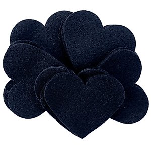 Playfully Ever After 3 Inch 28pc Felt Hearts (Black)