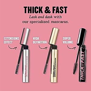 Soap & Glory Thick & Fast Super Volume Mascara, Black - Longer, Fuller, Voluminous Mascara - NOFLAKE24 Flake Free Mascara - Clump Free Supersize Extra Curl Volume Mascara (10ml)