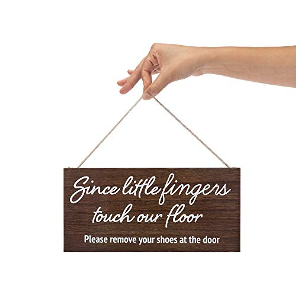 Since Little Fingers Touch Our Floor Please Remove Your Shoes At The Door - Shoes Off Sign - No Shoes Sign - Remove Shoes Sign - Please Remove Your Shoes Sign