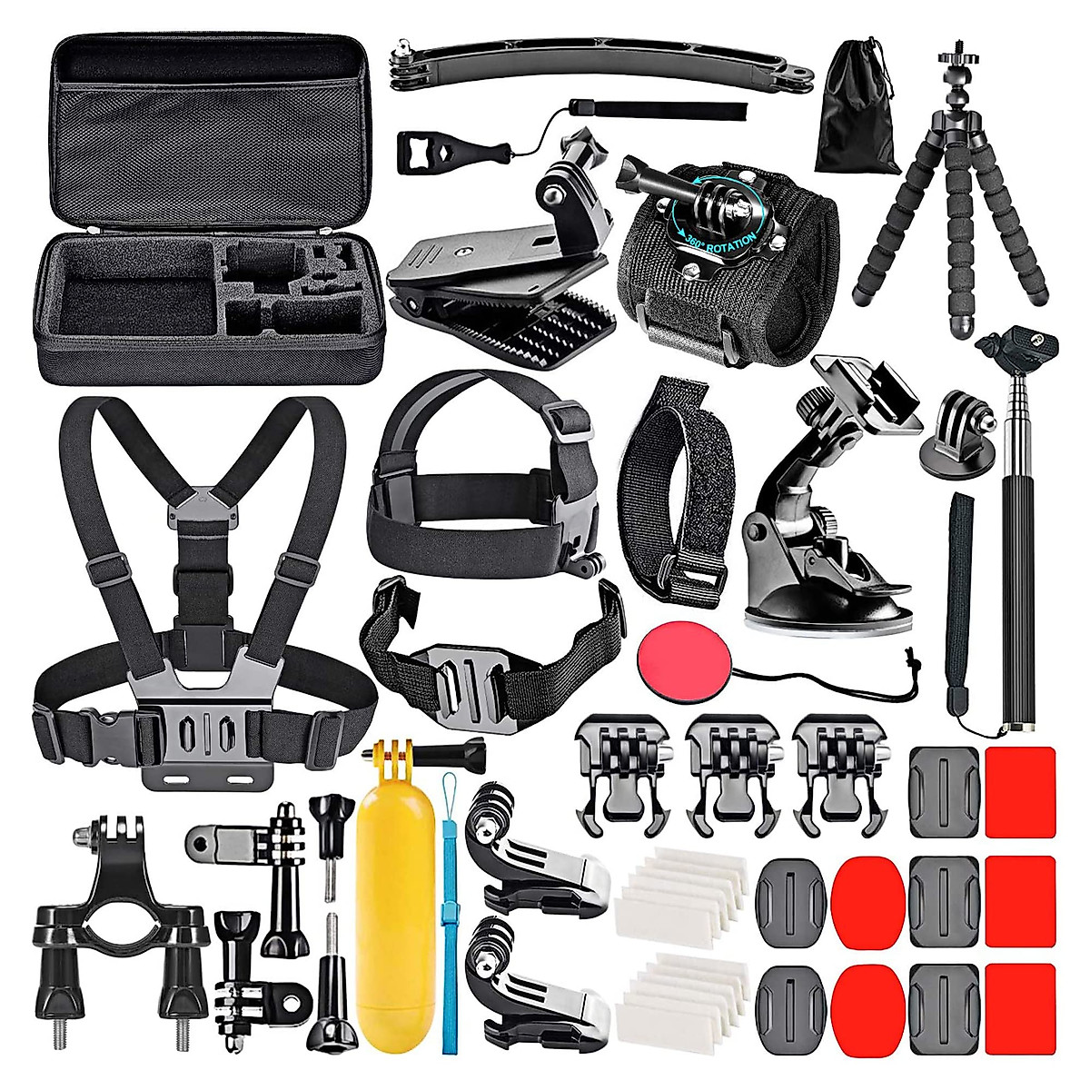 GoPro HERO9 Black 1080p Live Streaming Camera | 33' Waterproof, 8X Slo-Mo, Time-Lapse & Night-Lapse, 50 in 1 Accessory Kit, 128 GB Memory Card, and Waith Rechargeable Battery