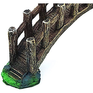 NC Aquarium Ornament, Resin Fish Tank Arch-Bridge Drawbridge Rock Décor for Aquarium Landscape Decoration, Pack of 1 (Drawbridge01)