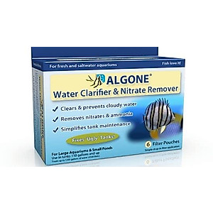 (3 Packs) Large Algone Aquarium Water Clarifier and Nitrate Remover