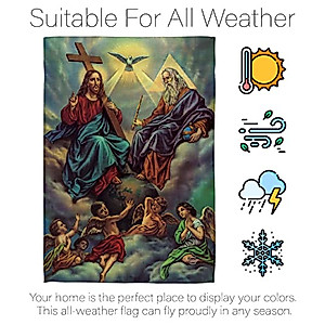 Ornament Collection The Holy Trinity Garden Flag Religious Faith Hope Grace Peace Dove Christian Religion Easter House Decoration Banner Small Yard Gift Double-Sided, Made in USA