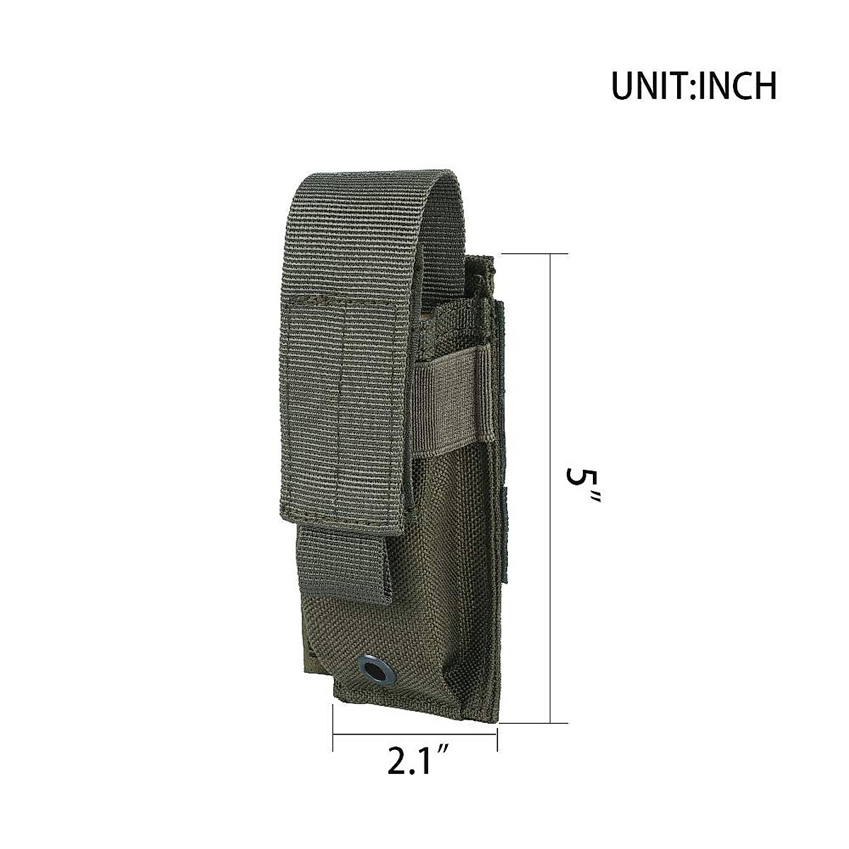 EXCELLENT ELITE SPANKER Molle Single/Double Pistol Mag Pouch Tactical Magazine Pouch Tool Organizer Holder (Single Ranger Green)