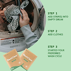 NeatClear Laundry Detergent Sheets - Travel Size - Fragrance Free 32 Strips (32 Loads) - Concentrated Liquidless Laundry Soap - No Mess - Space-Saving - for Travel, Apartments, Dorms, Sink