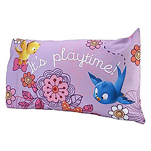 Disney 4 Piece Minnie's Fluttery Friends Toddler Bedding Set, Lavender, 3.5 x 10 x 13 inch (Pack of 1)