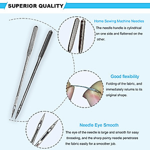 Sewing Machine Needles, 100 PCS Universal Sewing Machine Needle Set for Singer, Brother, Janome, Varmax, and Other Brands of Home Sewing Machines, Sizes 65/9, 75/11, 90/14, 100/16, 110/18