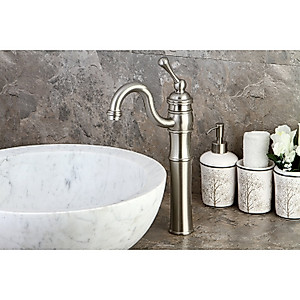 Kingston Brass KB3428BL Victorian Vessel Sink Faucet, Brushed Nickel