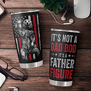 Macorner Gifts For Dad - Birthday Gifts for Dad Daughter Son Gifts For Men - Stainless Steel American Flag Tumbler Cup 20oz - Fathers Day Gift for Men Dad Papa Grandpa Uncle Stepdad Dad Gifts