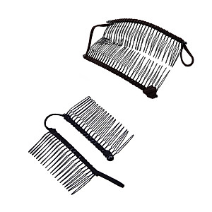 2Pcs Banana Clips Comb Stretch Banana Hair Clip Clincher Comb Hair Clamp Ponytail Holder Grip for Women Girls Thick Hair Curly Hair