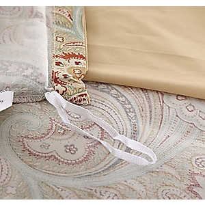 Softta Duvet Cover Set Paisley Bedding Design 800 Thread Count 100% Cotton 3Pcs,Queen Size,Khaki