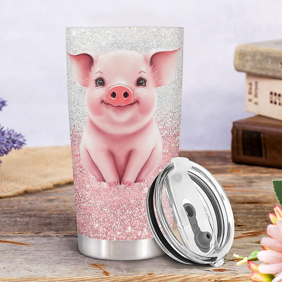 34HD Gifts for Women, Stainless Steel Tumbler with Lid, Coffee Travel Mug, Double-Wall Vacuum Insulated Tumbler, Leak Proof Drinking Cup