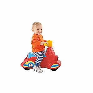 Fisher-Price Laugh & Learn Toddler Ride-On, Smart Stages Scooter, Musical Learning Toy with Motion-Activated Songs for Ages 1+ Years