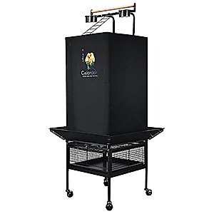 Colorday Good Night Bird Cage Cover for Large Bird Cage with Play Top (Patent Pending),Black 61"