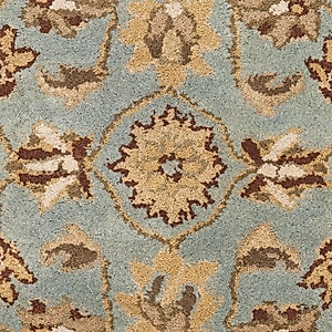 SAFAVIEH Heritage Collection Accent Rug - 2' x 3', Blue & Gold, Handmade Traditional Oriental Wool, Ideal for High Traffic Areas in Entryway, Living Room, Bedroom (HG958A)