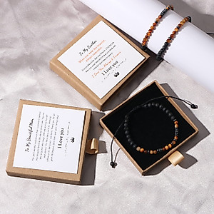 JoycuFF To My Daughter Morse Code Bracelet For Women Daughter Gifts From Mom For Birthday Graduation Christmas Wedding Gift Tiger Eye Bracelet Women Gifts For Daughter Jewelry