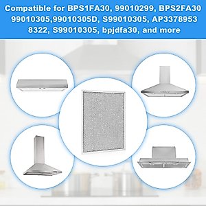 Range Hood Filter Replacement for Broan Model BPS1FA30, 99010299-11-3/4" X 14-1/4" X 3/8" for NuTone Allure WS1 QS2 and Broan QS1 30" Range Hoods (2-Pack)