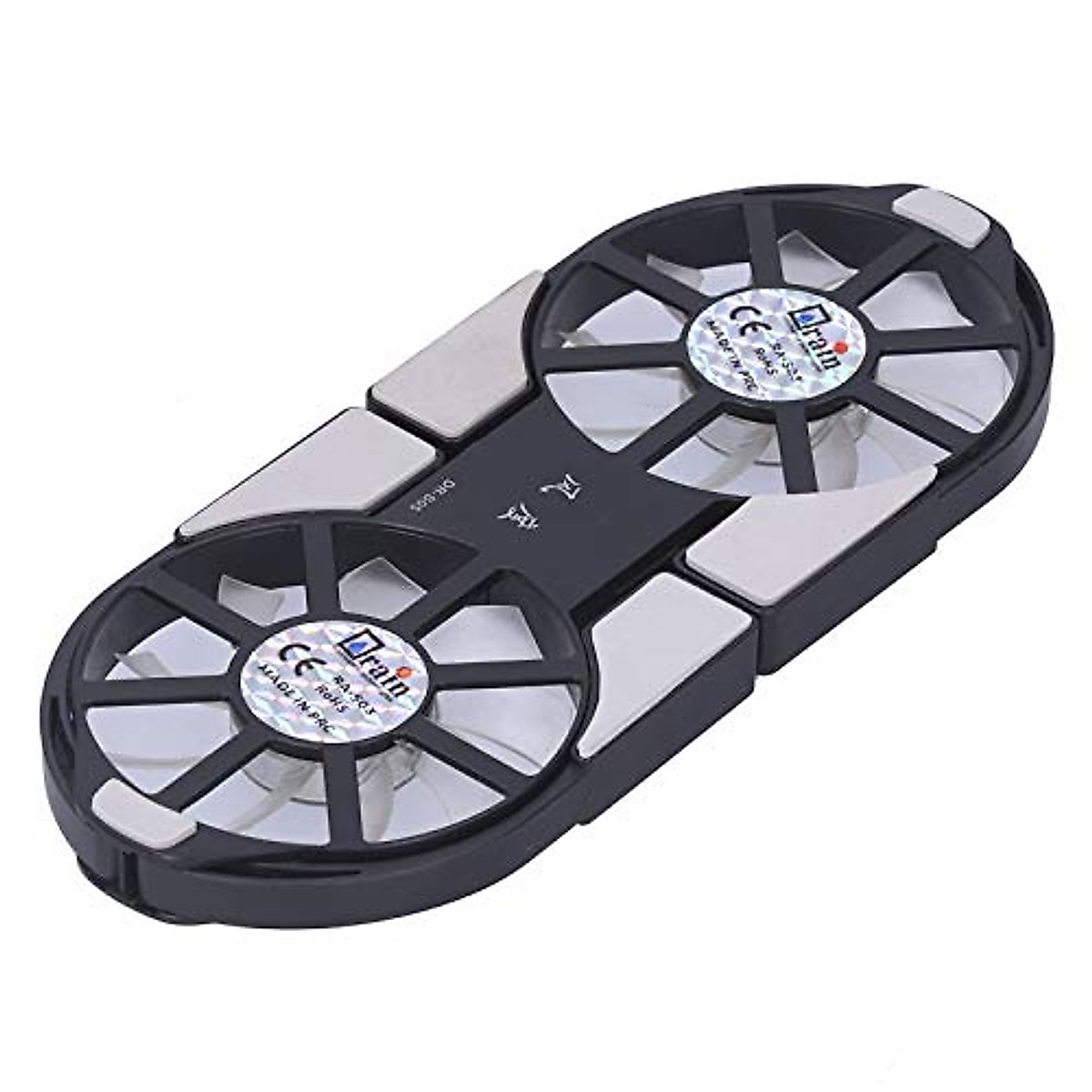 Laptop Cooler Cooling Pad,Portable USB Powered,4Color Laptop Cooling Pad,Foldable Notebook Cooler DualFan,Large Air Volume Radiator Heat Sink,with Blue LED Light(Black)