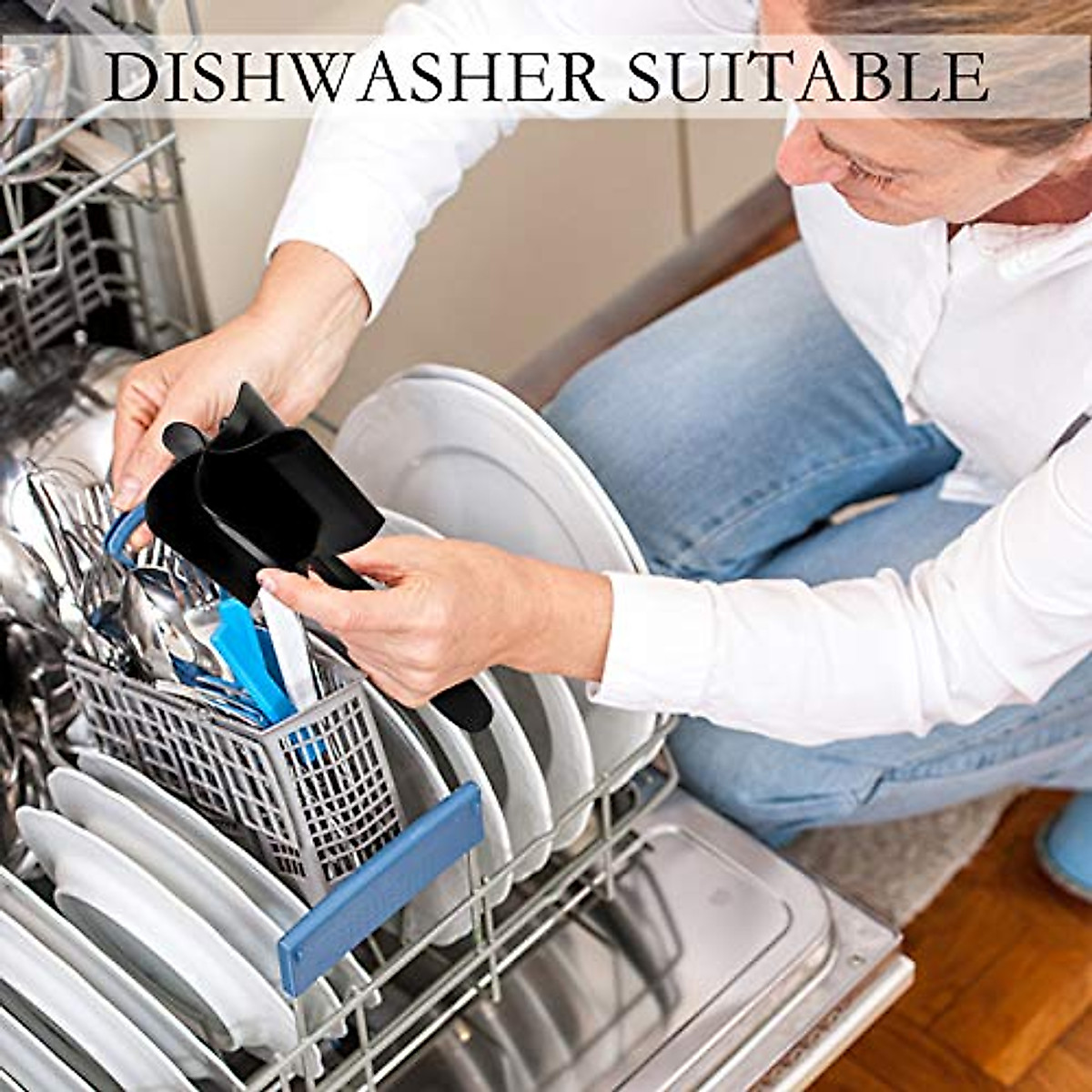 KUFUNG Kitchen Premium Heat Resistant Meat Chopper, Masher & Smasher for Hamburger Meat, Ground Beef, Turkey & More, Hamburger Chopper Utensil, Ground Beef Chopper Tool & Meat Fork (M, Black)