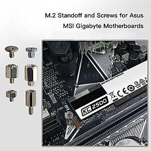 500PCS M.2 SSD Screw Kit, M.2 Standoff and Screw Kit for Asus Gigabyte MSI ASRock Motherboards, M.2 M2.5 M3 SSD Mounting Screws for Asus HP Dell Lenovo MSI Laptop Notebook DIY PC Computer