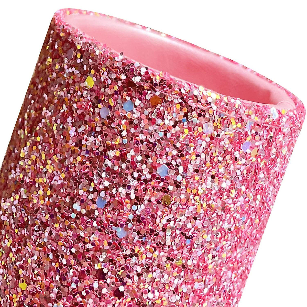 Bling Sequins Makeup Brush Holder, Cute Glitter Vanity Decor Organizer, Cosmetic Brushes Comb Pen Storage Holders Cup (Pink)