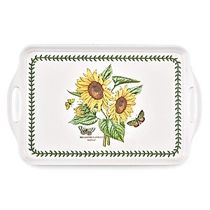 Pimpernel Botanic Garden Collection Large Handled Tray | Serving Tray for Lunch, Coffee, or Breakfast | Made of Melamine | Measures 18.9" x 11.6" | Dishwasher Safe