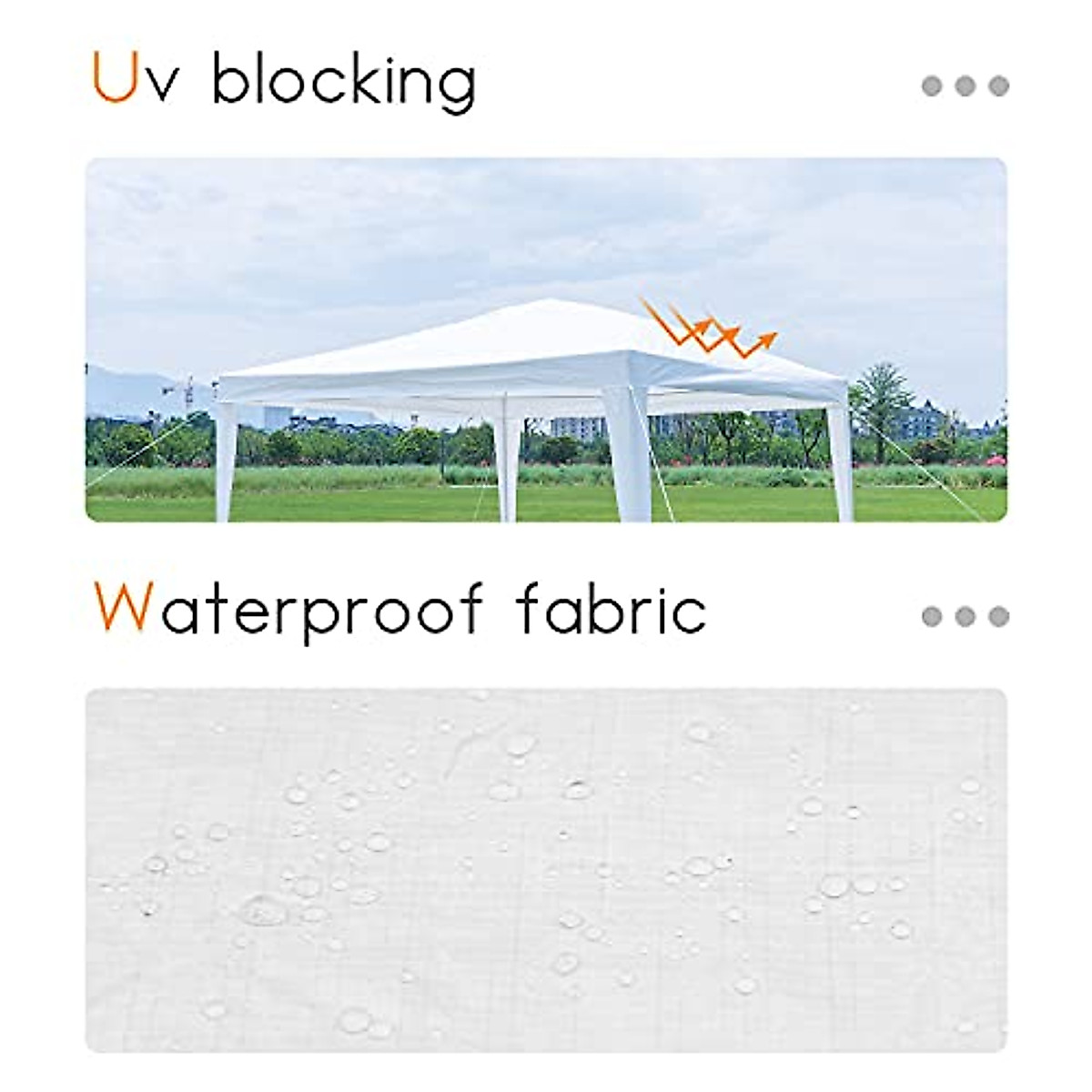 Party Tent Outdoor Canopy Outdoor Wedding Tent Water-Proof Canopy Tent with Removable Sidewalls (10 * 10)