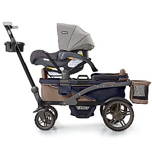Gladly Family Anthem2 2-Seat All-Terrain Wagon Stroller with Easy Push and Pull, Removable XL Canopies, and Sturdy, Safe Folding for Storage and Transport, Sand & Sea