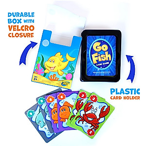 Continuum Games Go Fish Classic Card Game Fun for Children Age 3 and Up, Blue