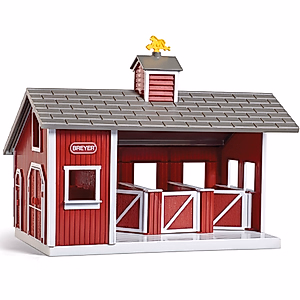 59197 Stablemates Red Stable Set with Two Horses, N/a