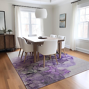 Addison Rugs Chantille ACN520 Purple 2'6" x 3'10 Indoor Outdoor Area Rug, Stain Resistant, Machine Washable, Non Shedding, Bedroom, Living Room, Dining Room, Kitchen Rug