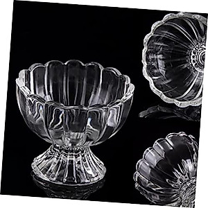 Cabilock 1 PC Disposable Salad Bowls Glass Trifle Bowl Disposable Ice Cream Cups Mini Dessert Cups Snack Dish Bowls Acrylic Trifle Pudding Sundae Cup Glass Cup Small Bowl Base