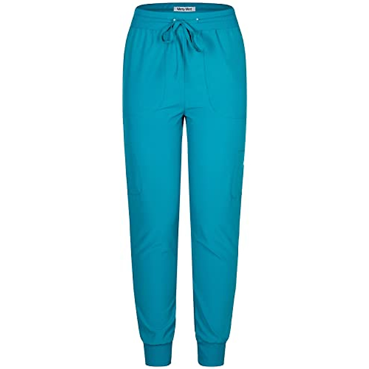 Minty Mint Women's Lightweight Durable Solid 4-way Stretch Medical Uniform Scrub Set V Neck Top Cargo Tapered Jogger Pants Nurse Veterinarian LvE3A Grey L