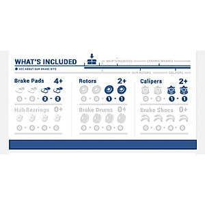 Callahan Rear Replacement Calipers and Drilled Slotted Brake Rotors + Ceramic Brake Pads + Hardware Brake Kit For Ford Edge Explorer Flex Taurus Lincoln MKS MKX