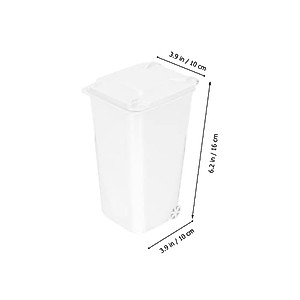 OUNONA Mini Curbside Trash and Recycle Can 4pcs Desktop Organizers Pen Holder Pencil Cup Mini Storage Containers for Office Supplies