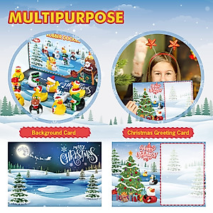 LIHAO Christmas Advent Calendar Rubber Ducks 2023, 24 Days Countdown Advent Calendar for Boys, Girls, Christmas Party Gifts
