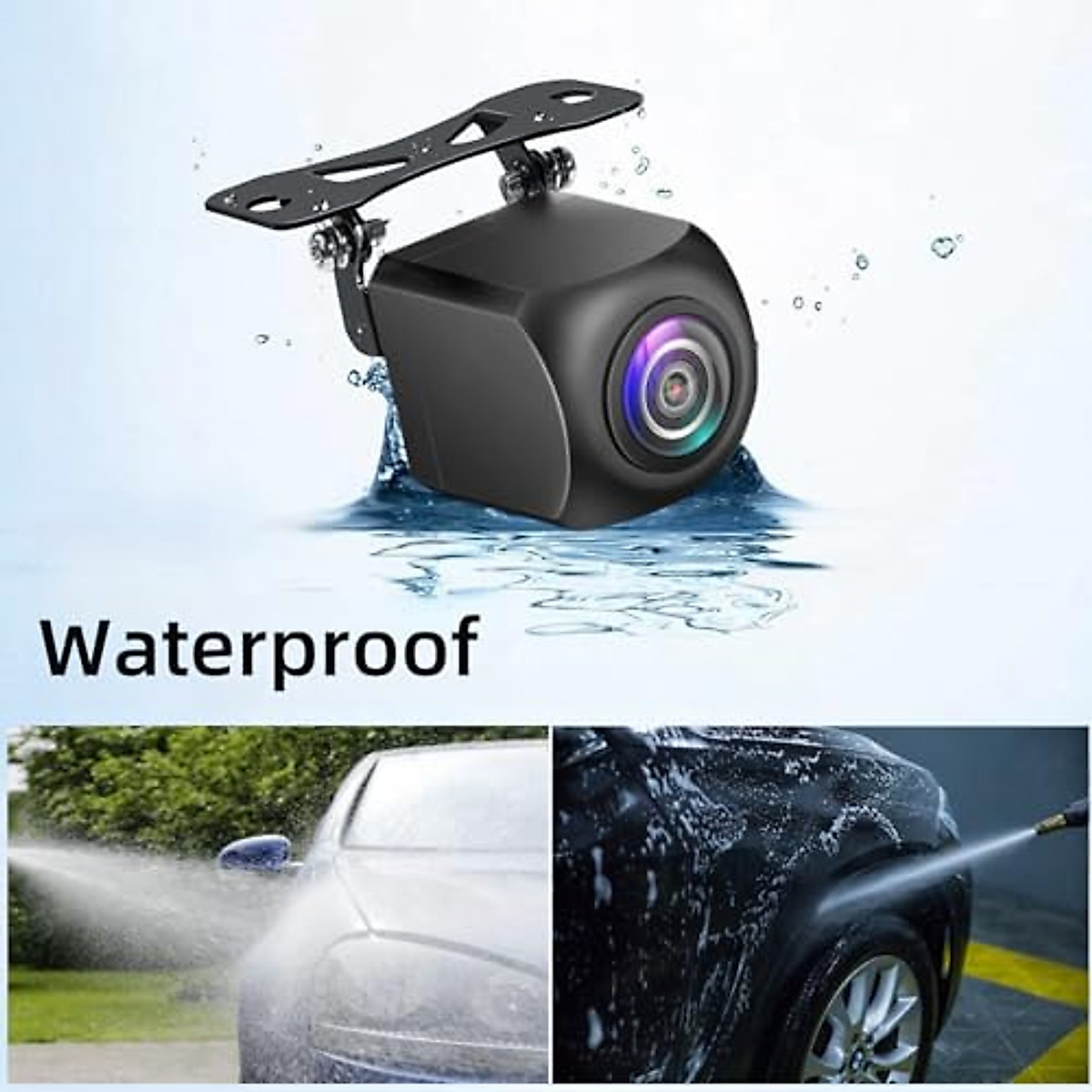 Epronic 4 Pin Backup Camera for Mirror Dash Cam and Carplay Screen Only Support AHD1080P and 720P, 4 Pin to 2.5mm Jack Vehicle Backup Camera Dash Cam Front/Rear View Camera 23 Ft Male Plug
