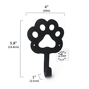 10 o'clock Key Holder & Dog Leash Holder, Metal Wall Hook for Hanging ，4×6 inch(Set of 3),Dog/Cat Mom Gifts Leash Holder for Entryway, Hallway, Kitchen, Office Decoration