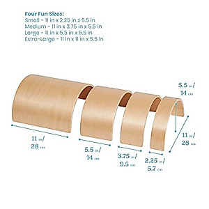 ECR4Kids Wooden Tunnels and Arches, Block Play, Natural, 10-Piece