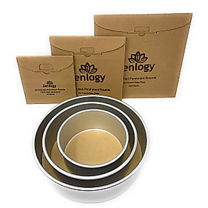 Zenlogy 4 Inch Small Parchment Paper Rounds (200 Sheets) - Unbleached, Pre-cut, High Heat, Round Liners - Fits 4 inch Small Round Pans or Great for Lining, Freezing and Storing, and Separating