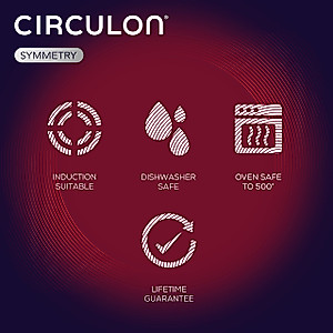 Circulon Symmetry Hard Anodized Nonstick Casserole Dish/Casserole Pan with Lid - 5.5 Quart, Black