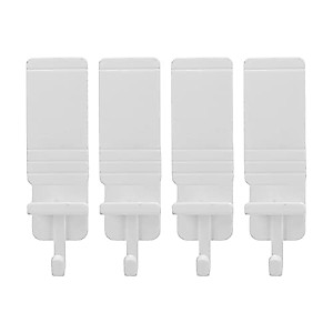 4Pcs Adhesive Hooks, Plastic Bathroom Hook, Large Utility Hooks Wall Hooks for Coats, Jackets, Hats, Robes, Towels, Waterproof Anti Slip Large Utility Hooks for Bathroom,